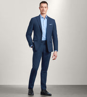 Slim Fit Blue Windowpane Suit – Tip Top