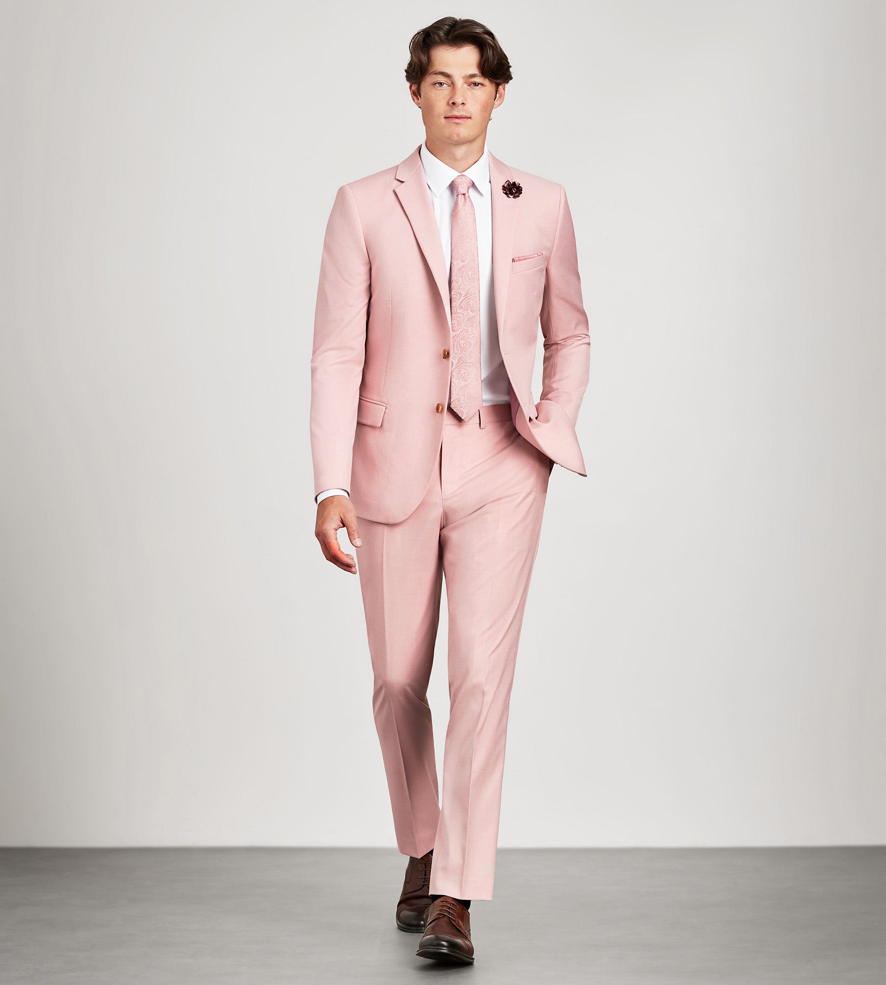 Modern Fit Light Pink Solid Suit – Tip Top