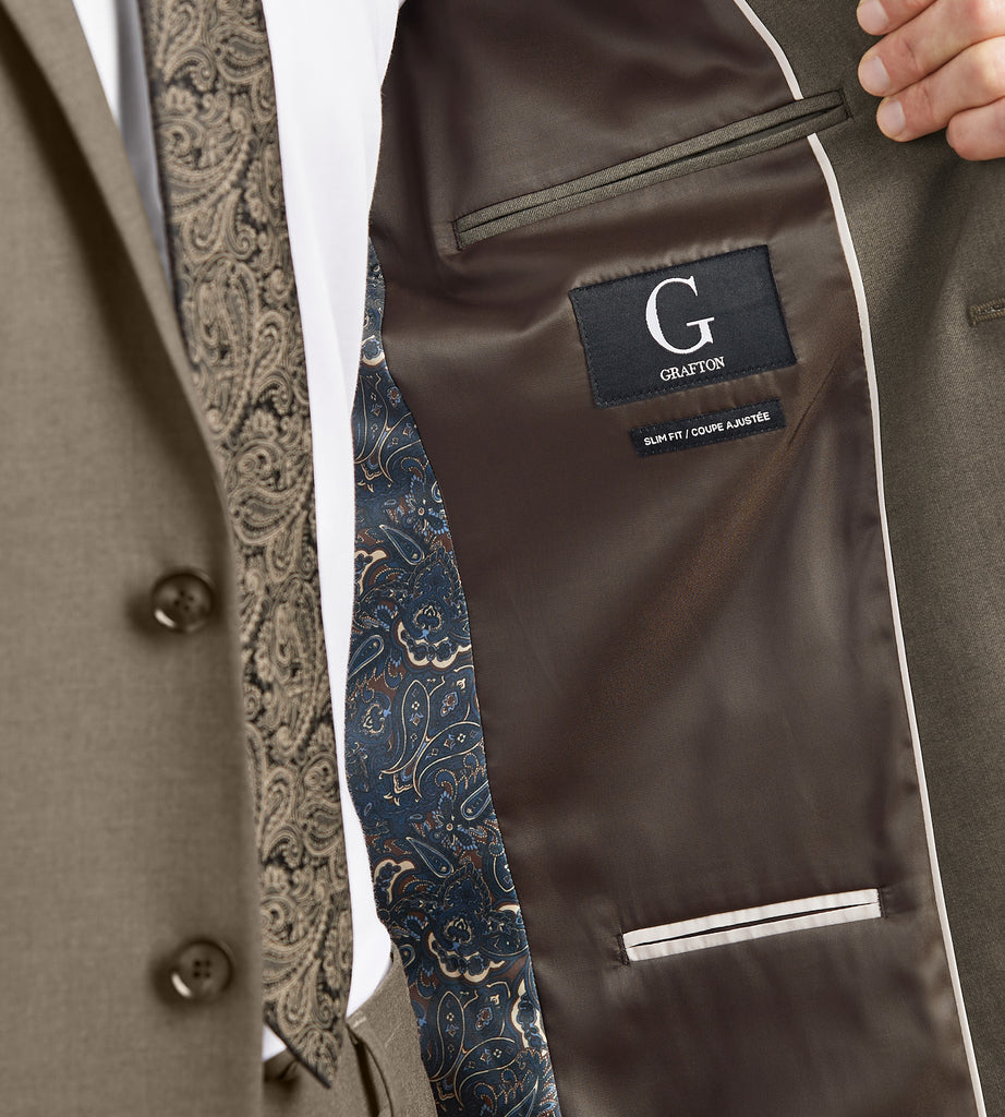 Slim Fit Light Brown Solid Suit – Tip Top