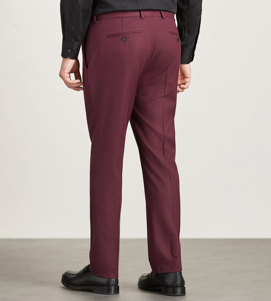 Modern Fit Burgundy Solid Suit Pants | G Grafton | Tip Top Tailors ...