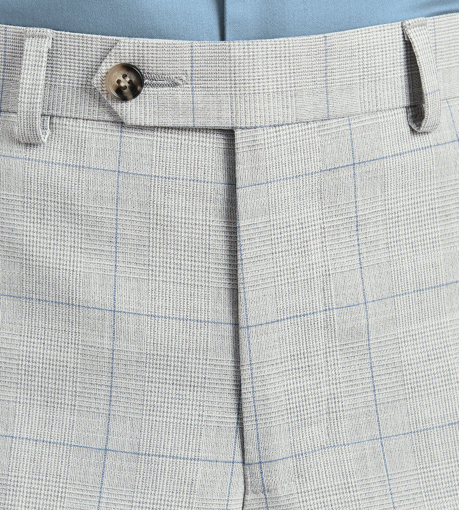 Slim Fit Light Grey Plaid Suit Pants | G Grafton | Tip Top Tailors ...