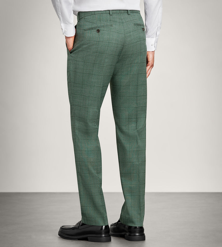 Modern Fit Green Windowpane Suit Pant – Tip Top