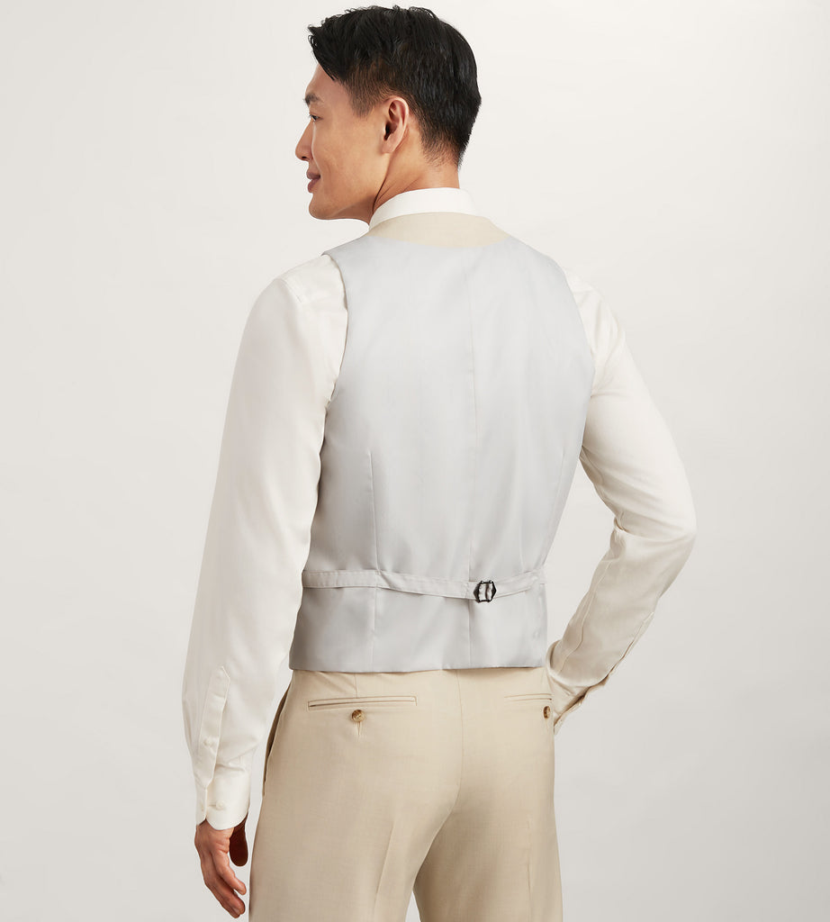 Wheat Solid Suit Vest – Tip Top
