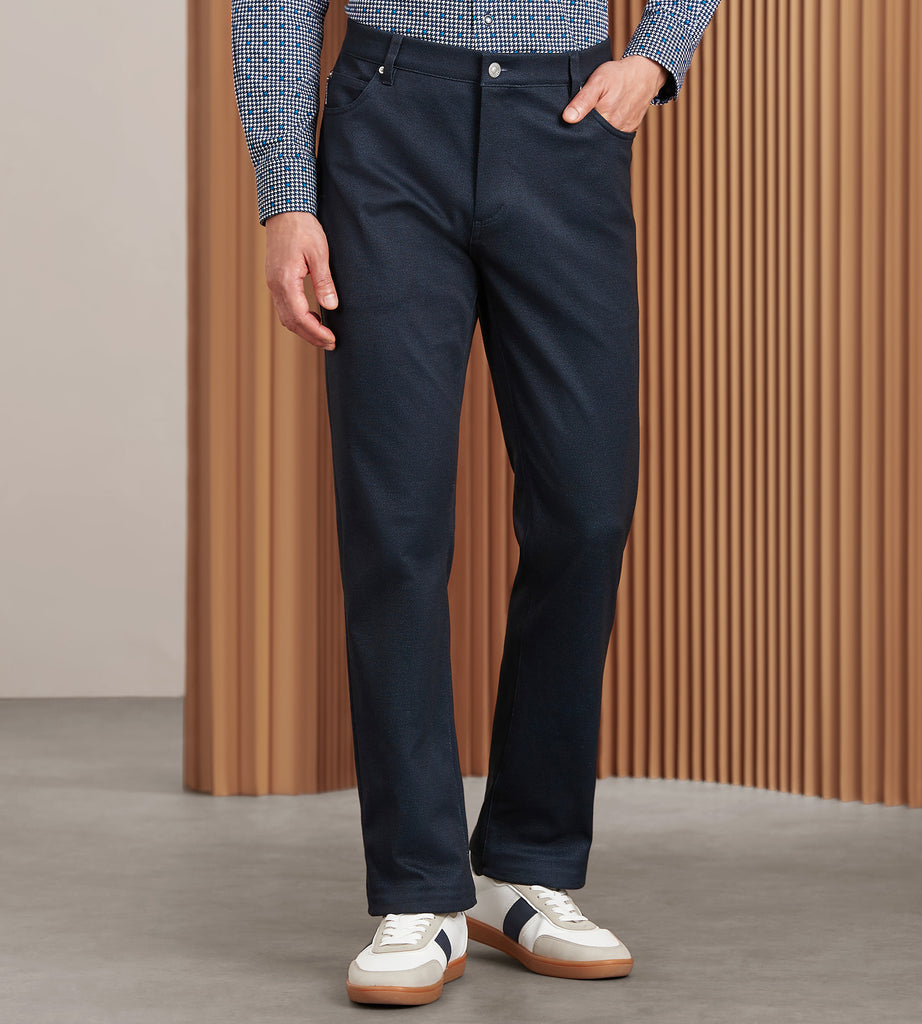 Modern Fit Five-Pocket 360 Stretch Knit Casual Pants | Hechter Paris ...